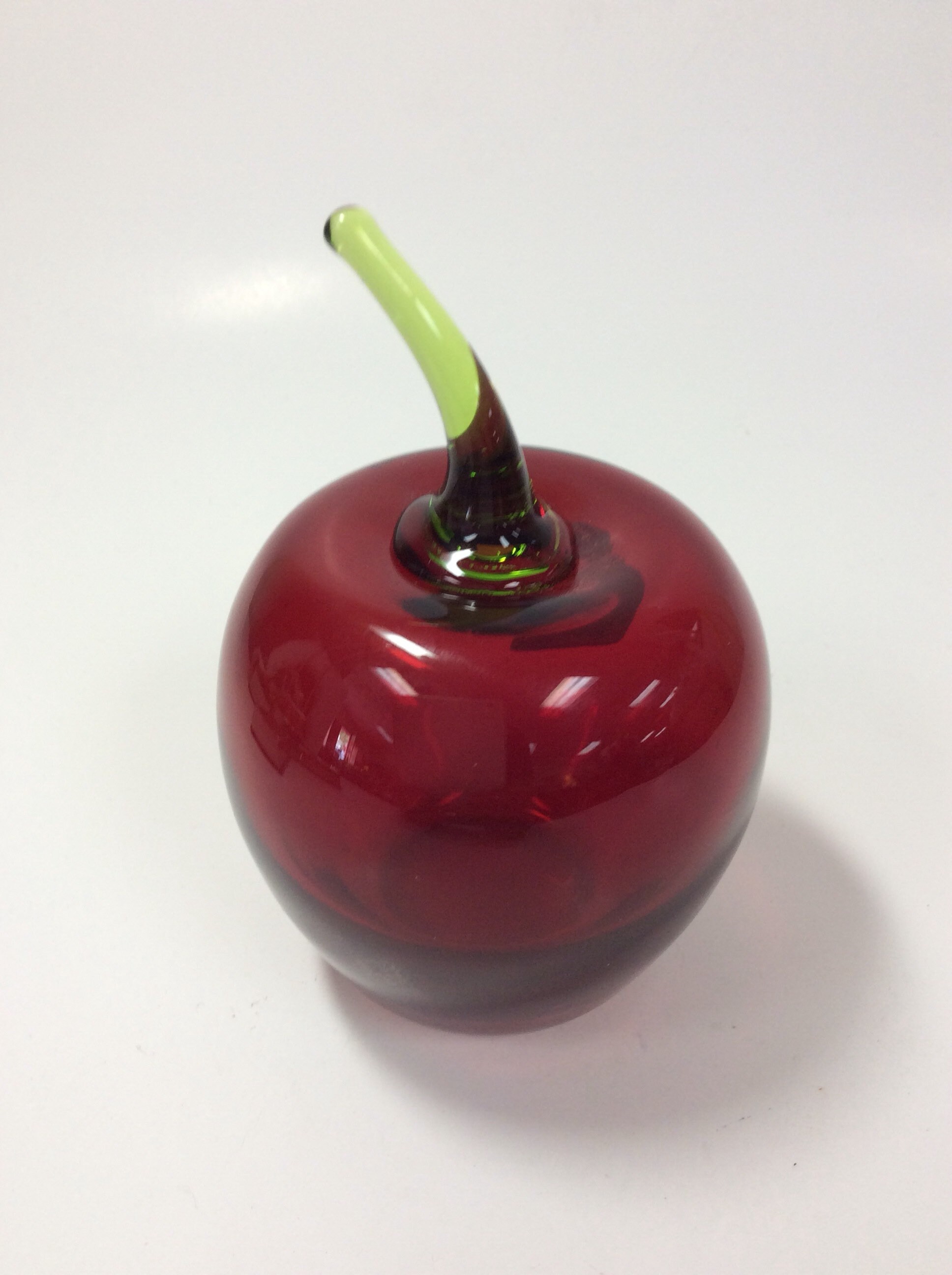 Viking Glass apple, red with green stem