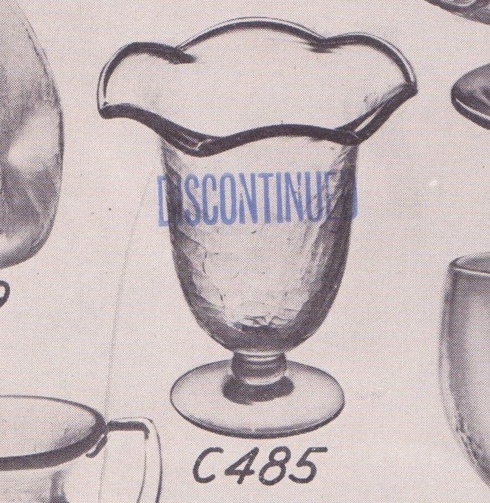 Blenko Glass C485 Sky Blue and Crystal Crackle Vase 1946-1947 Pre-designer