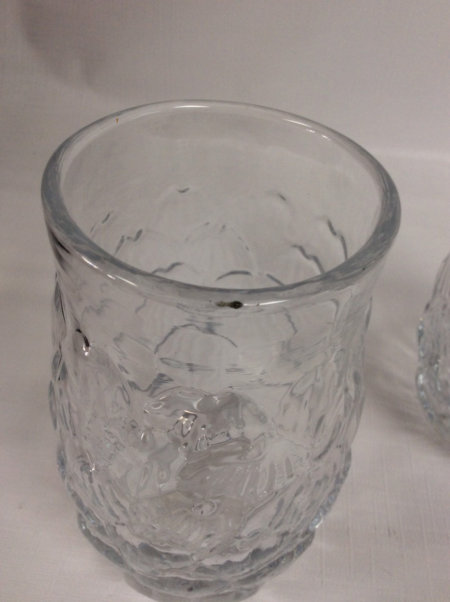 Blenko Glass 2 hand blown crystal pineapple tumblers
