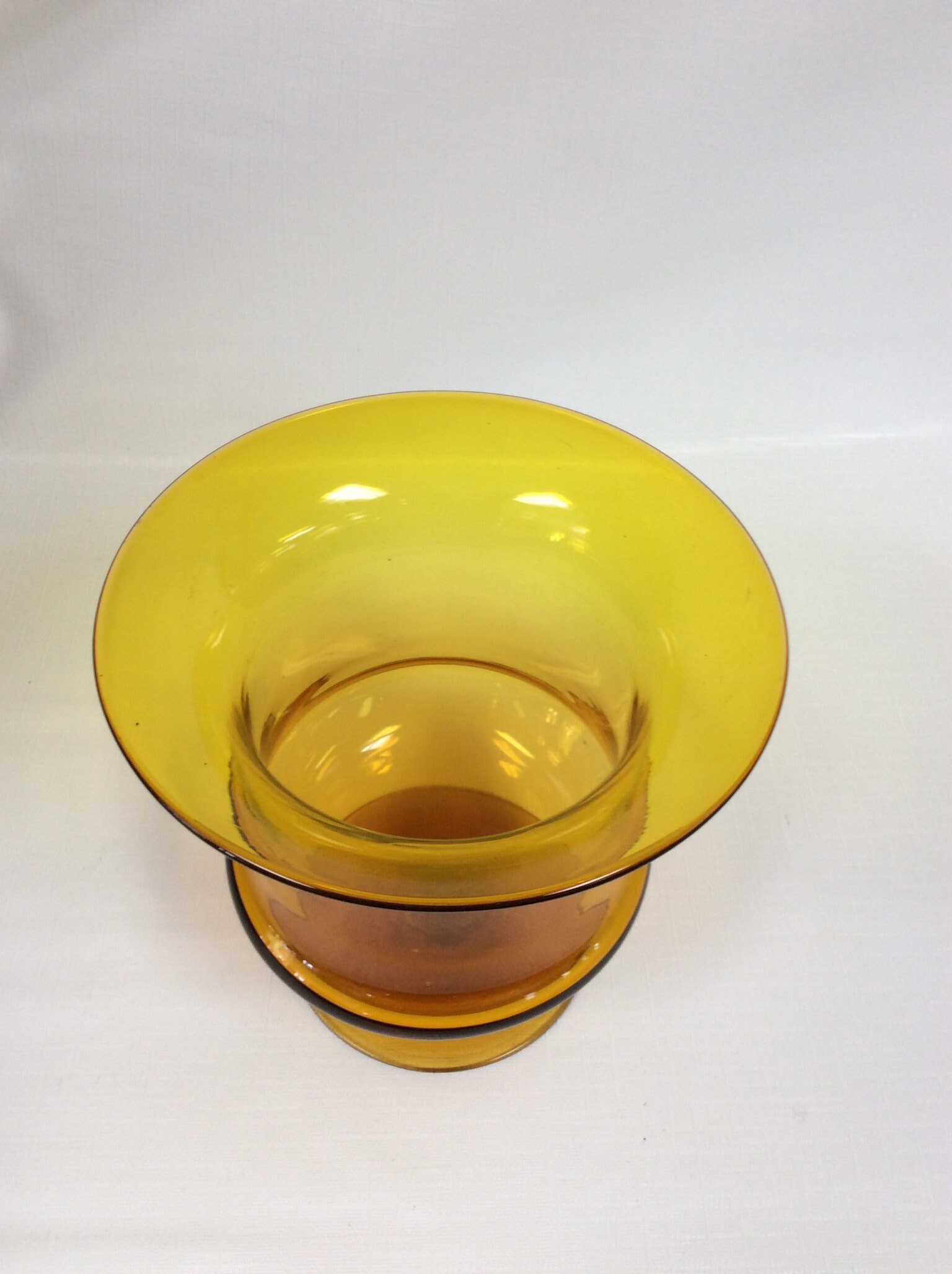 Blenko #428S glass bell vase 1955-1958 gold