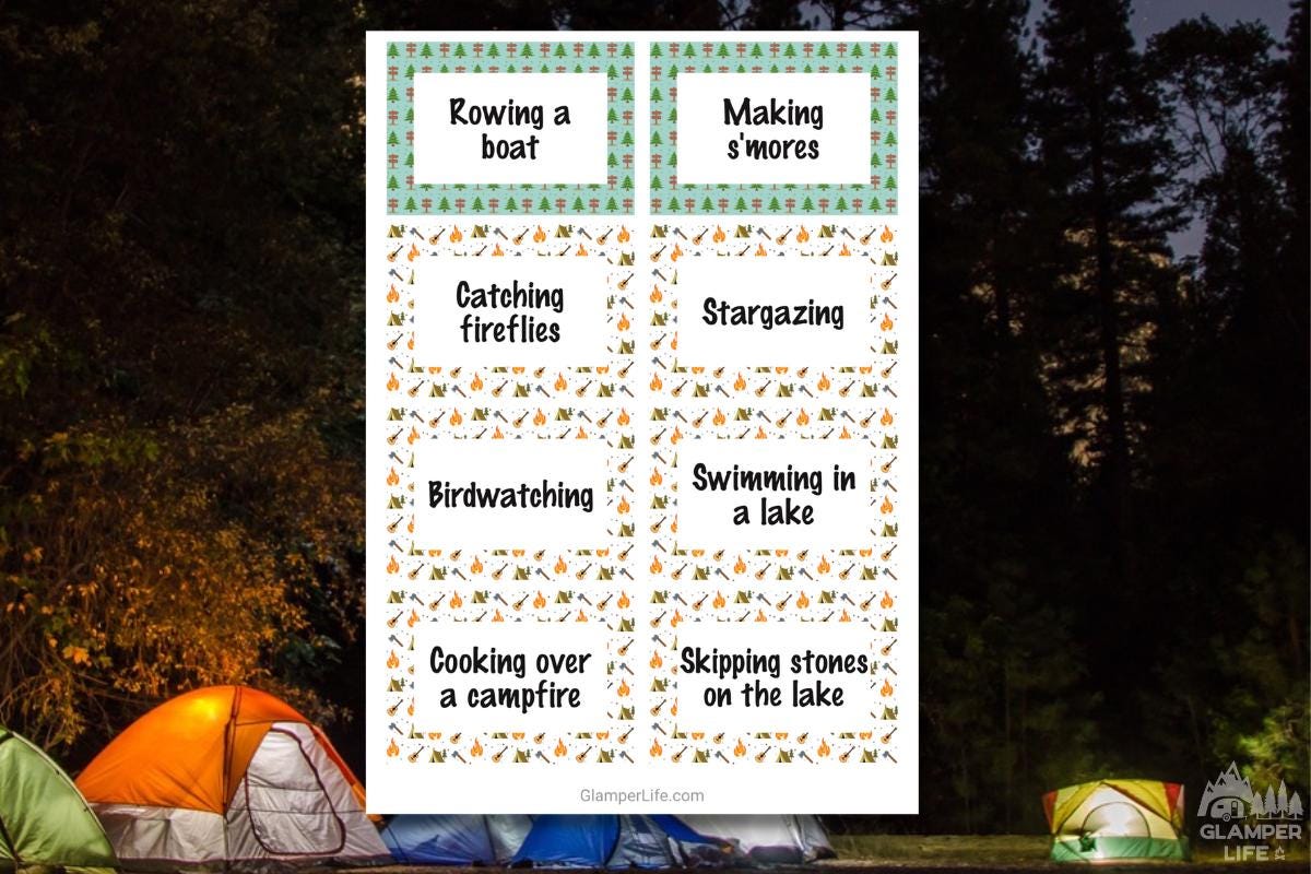 Camping Charades Game | Fun Engaging Printable | Perfect Campground ...