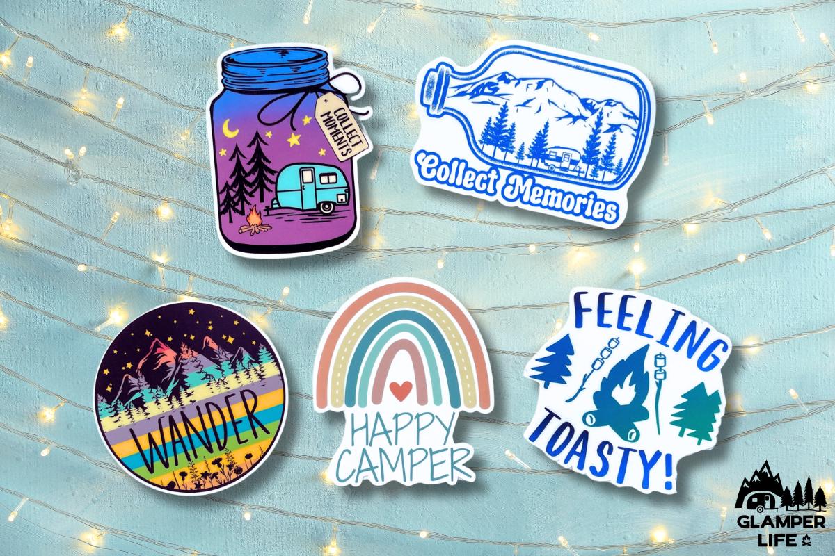 CAMPING Memories Stickers | Campers RV Vinyl Glamping Sticker Pack ...