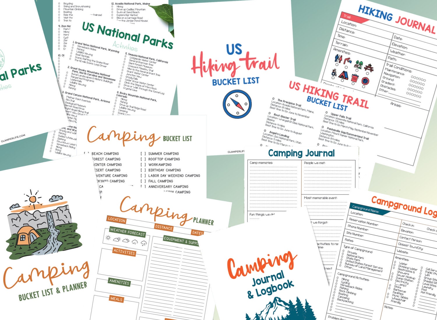 Ultimate Camping Planner Bundle Pack | DIY Camper RV Journal | Digital ...