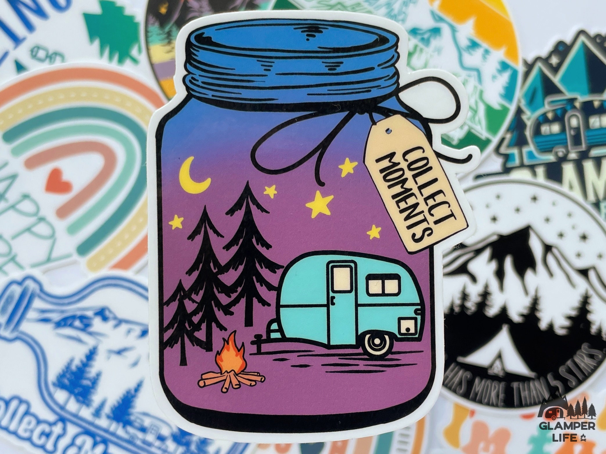CAMPING Memories Stickers Campers RV Vinyl Glamping Sticker Pack ...