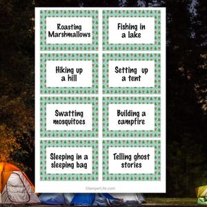 Camping Charades Game | Fun Engaging Printable | Perfect Campground ...