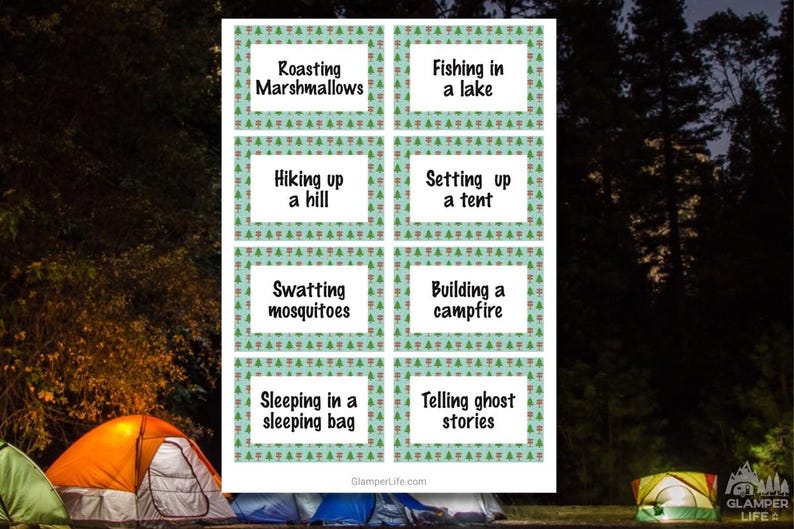 Camping Charades Game | Fun Engaging Printable | Perfect Campground ...