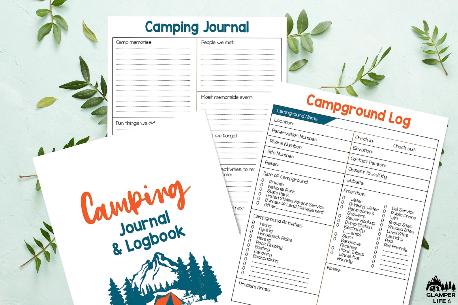 Printable Camping Journal Log | Camping Memories | DIY Journal | Print ...