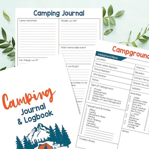 Printable Camping Journal Log | Camping Memories | DIY Journal | Print ...
