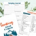 Printable Camping Journal Log | Camping Memories | DIY Journal | Print ...