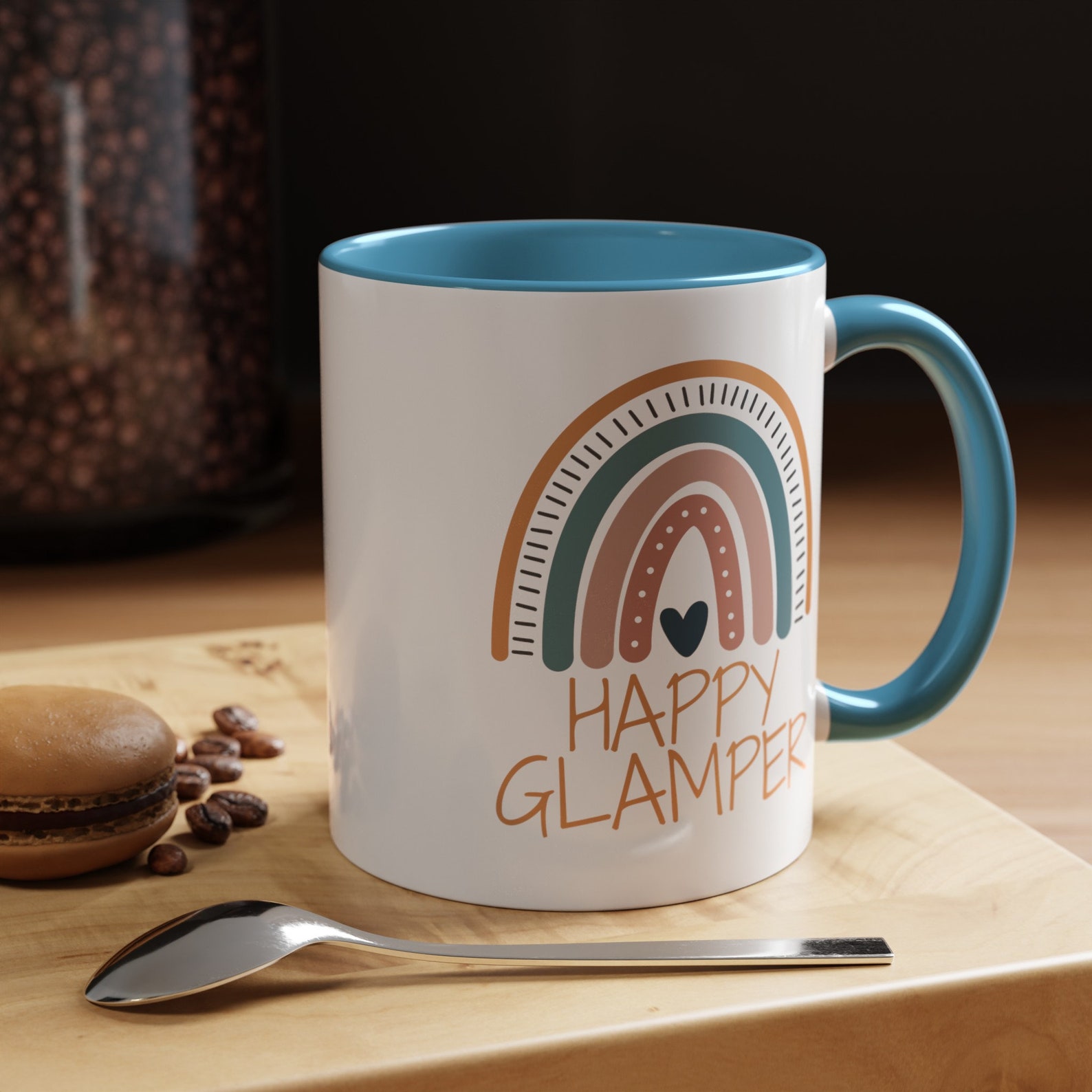 HAPPY GLAMPER Boho Rainbow Camper Mug | Glamping Camping RV Camper Gift ...