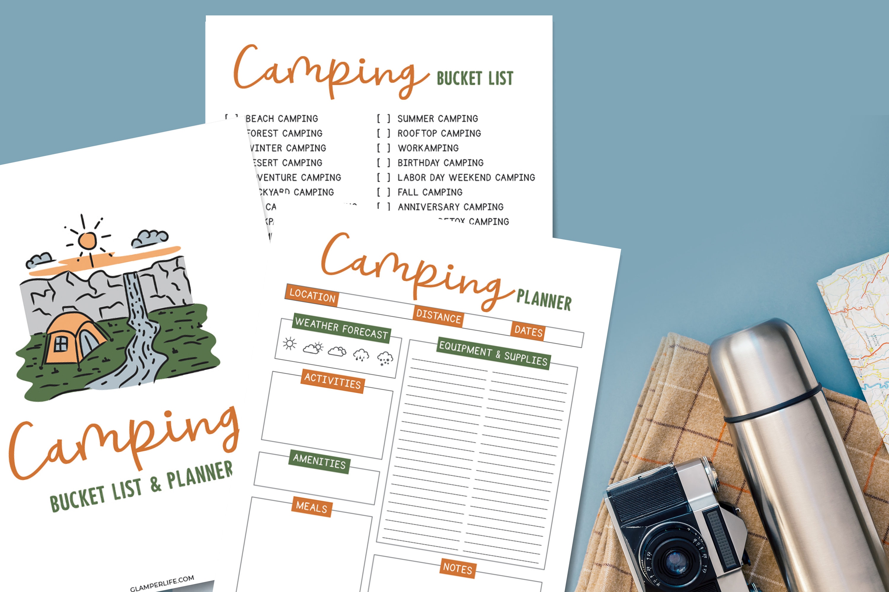 Ultimate Camping Planner Bundle Pack DIY Camper RV Journal Digital ...