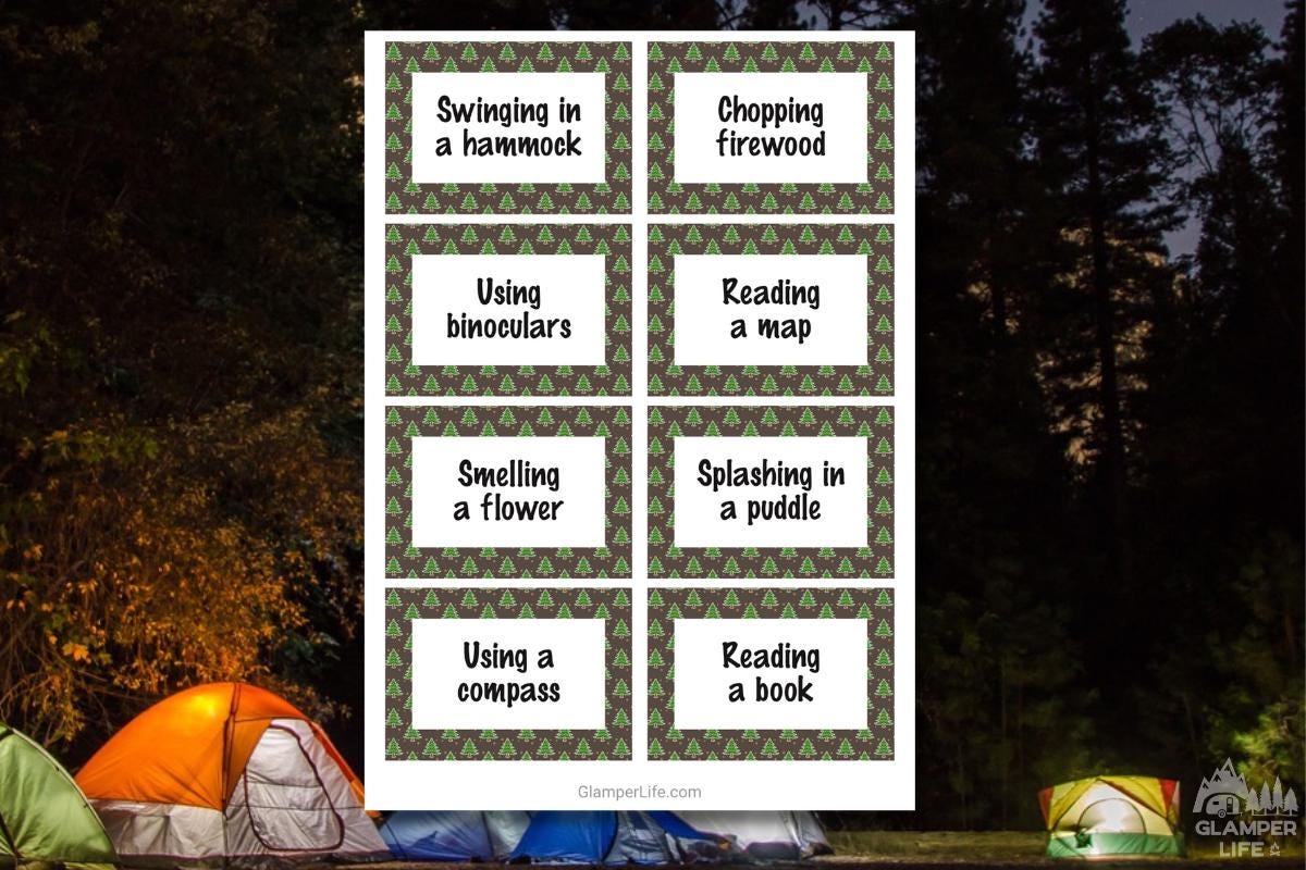Camping Charades Game | Fun Engaging Printable | Perfect Campground ...