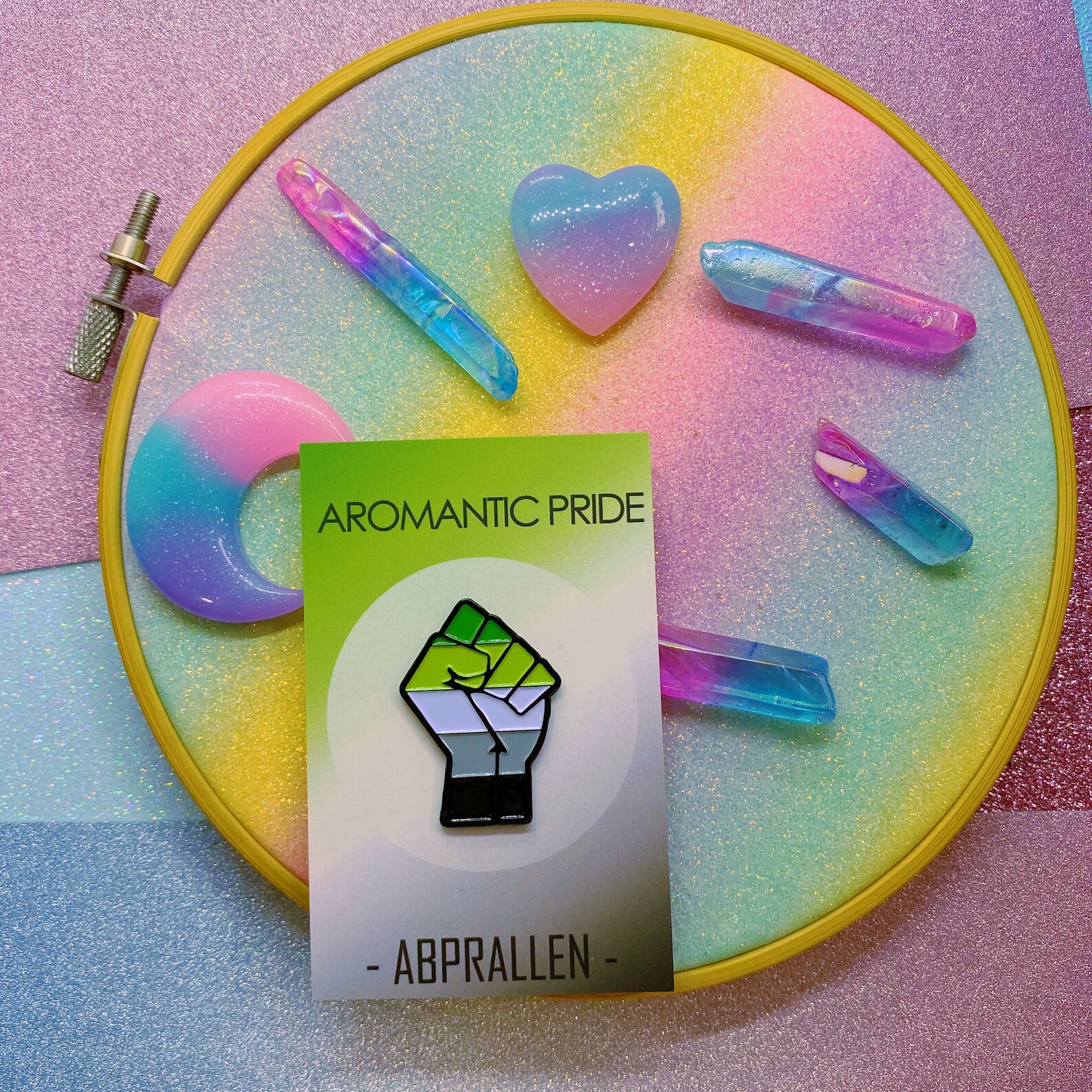 Aromantic Pride Enamel Pin - Etsy