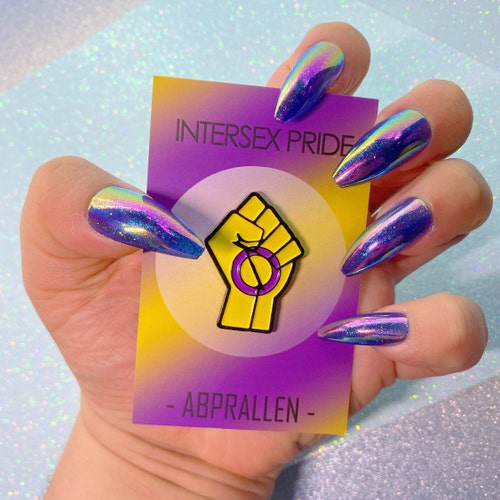 Intersex Pride Enamel Pin Etsy