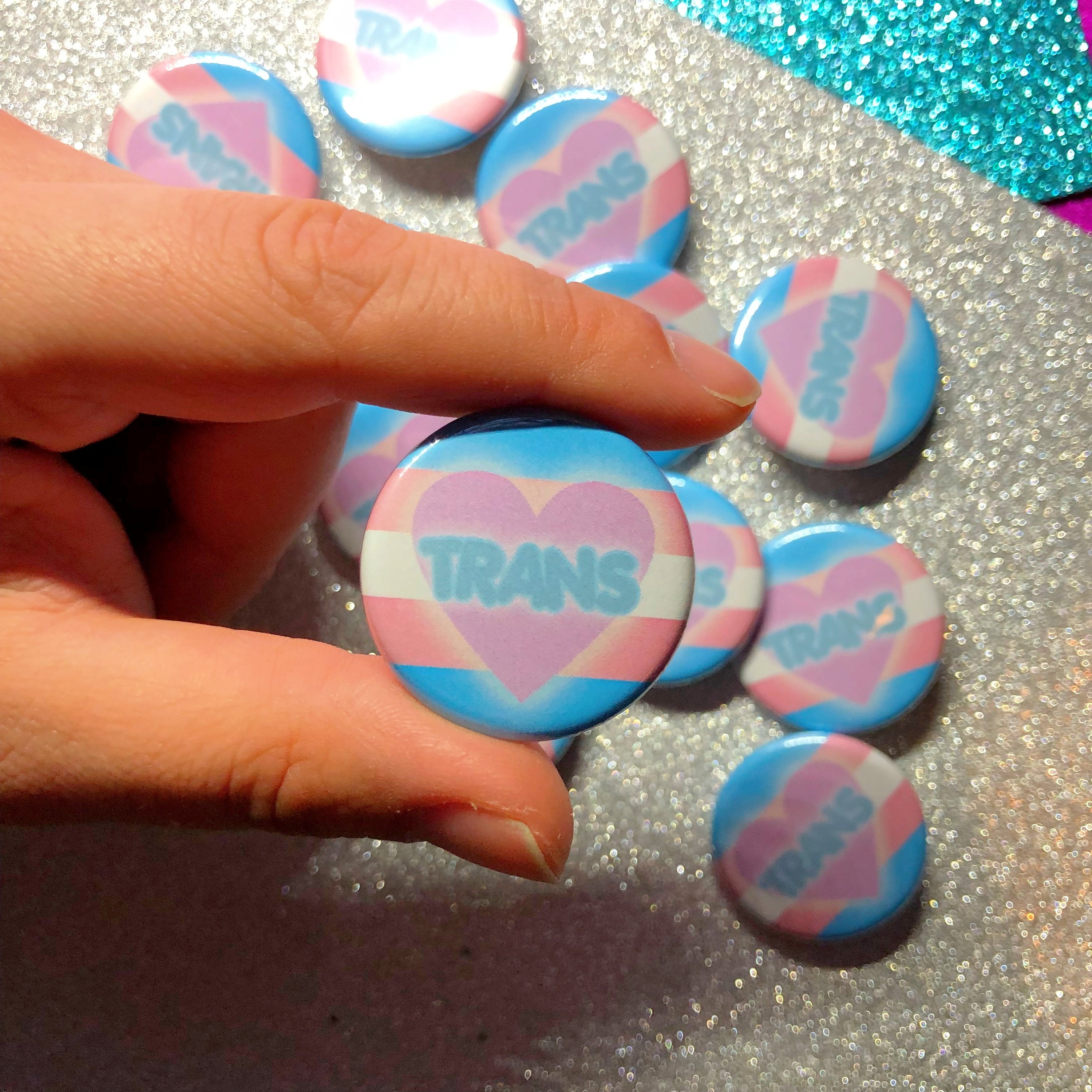 Trans Pride Button Badge | Etsy