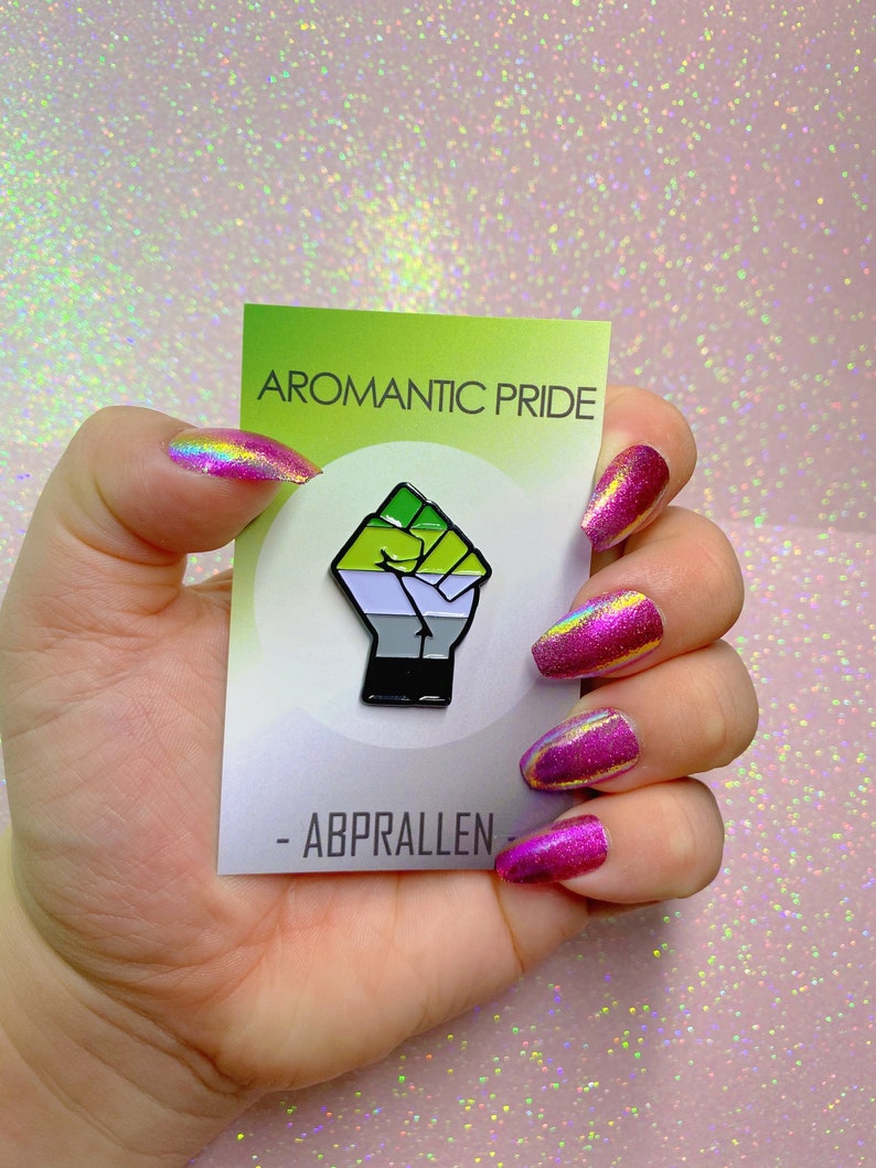 Aromantic Pride Enamel Pin | Etsy