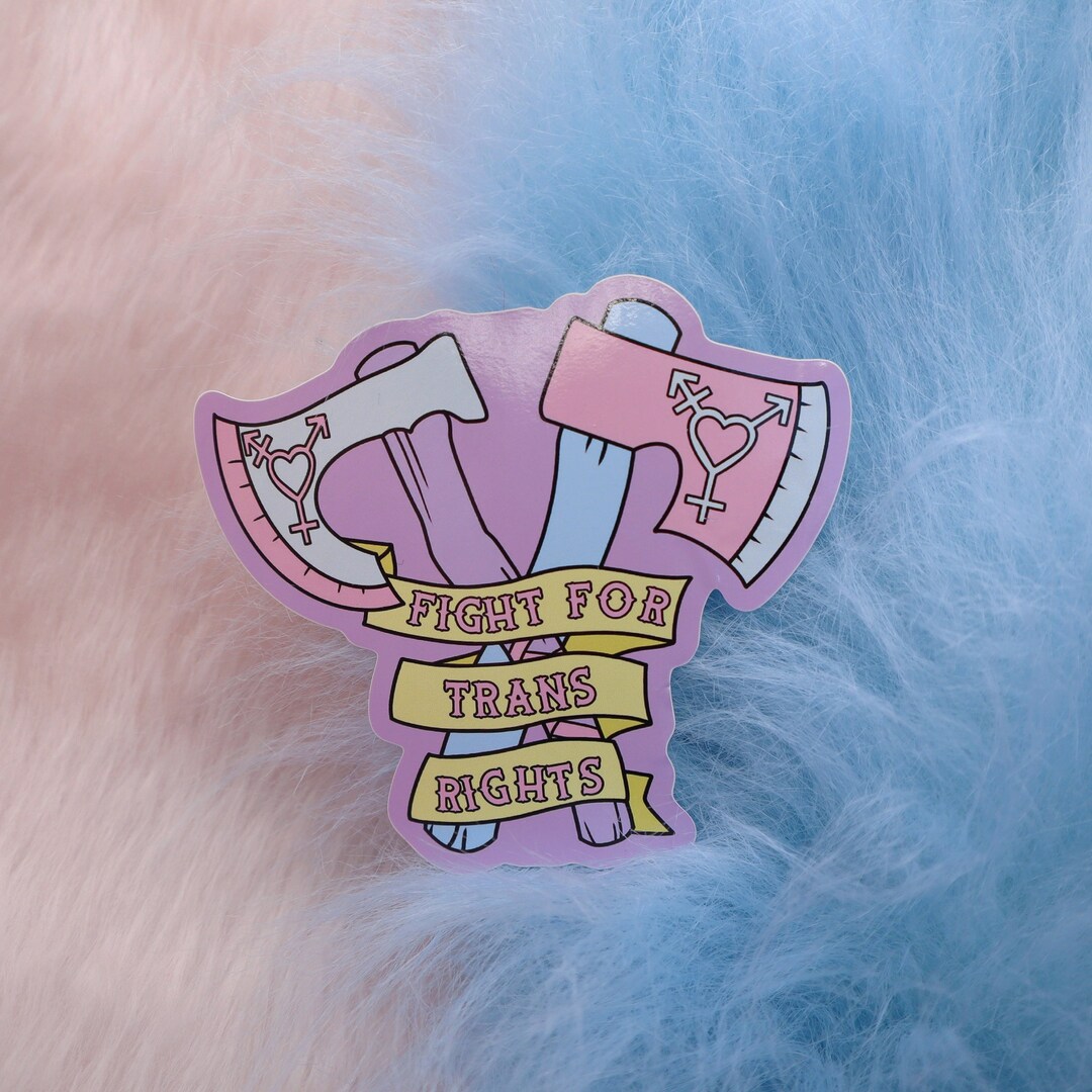 Fight for Trans Rights Large Vinyl Sticker - Etsy