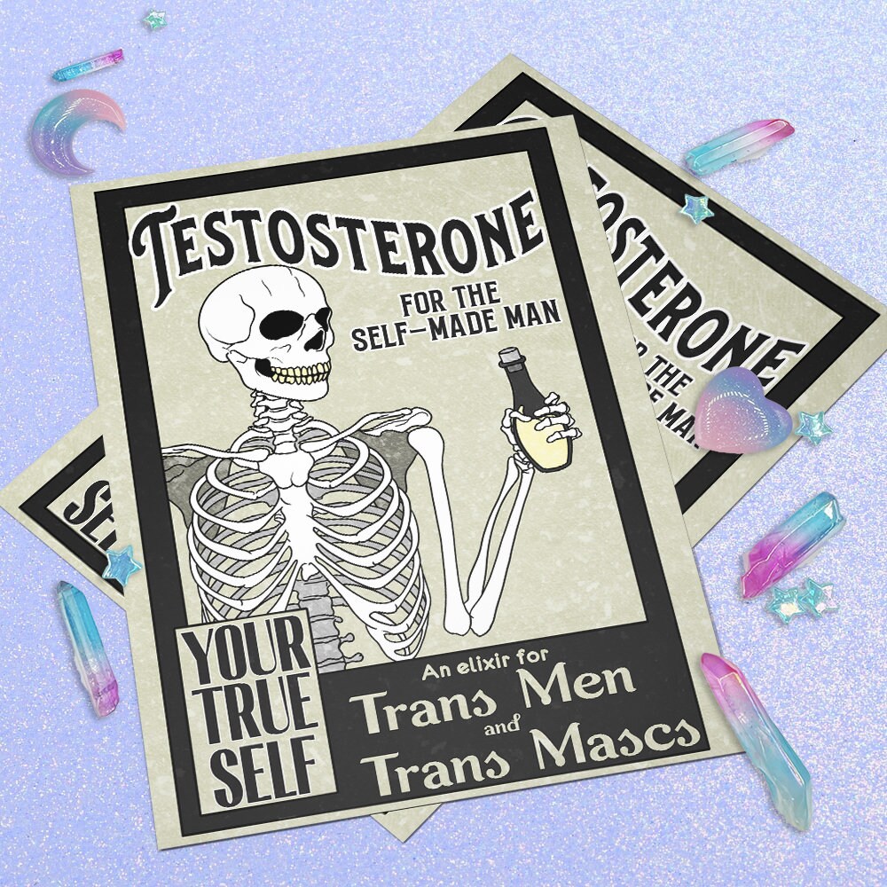 Testosterone Trans Men Art Print - Etsy