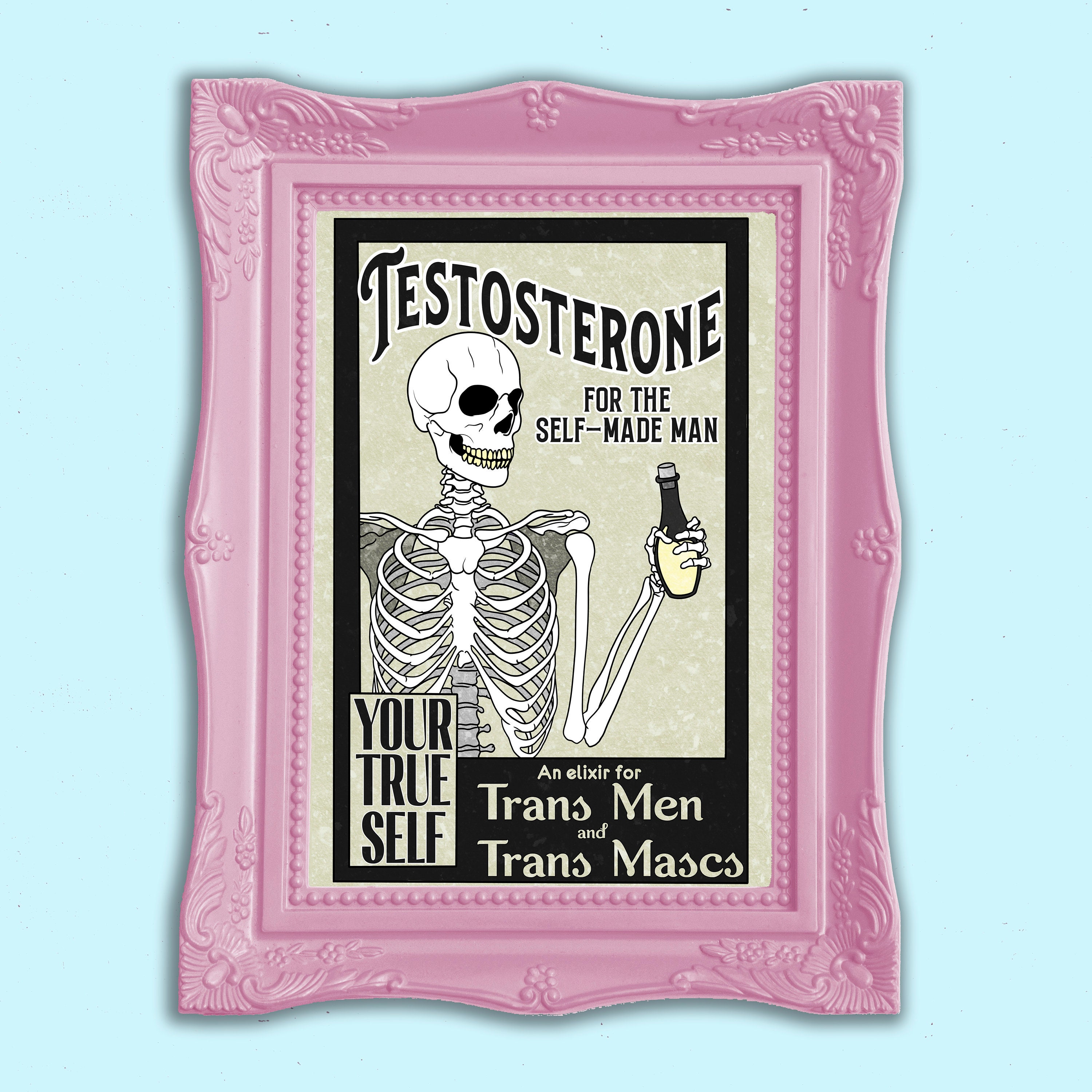 Testosterone Trans Men Art Print - Etsy