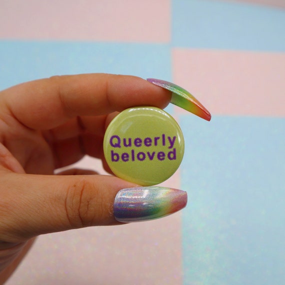 Queerly Beloved Button Badge - Etsy