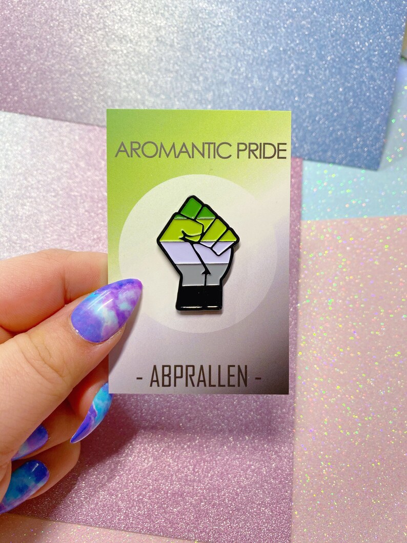 Aromantic Pride Enamel Pin | Etsy