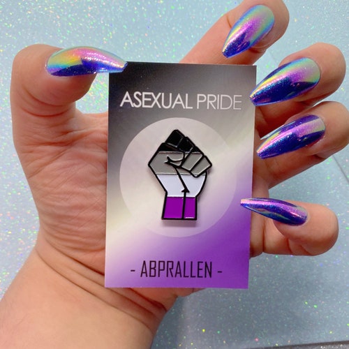 Asexual Ace Pride Feather Enamel Pin LGBT - Etsy
