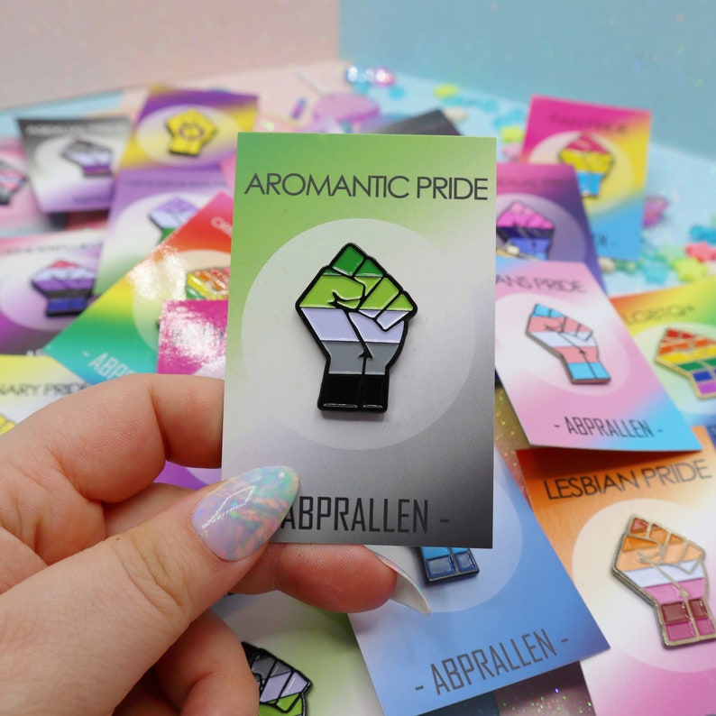 Aromantic Pride Enamel Pin - Etsy