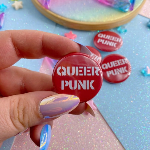 Gender Queer Pinback Button Badge Lgbt Trans Pins Genderqueer Etsy