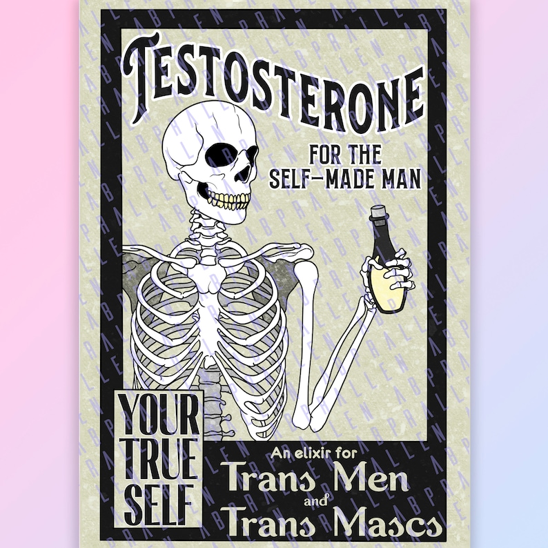 Testosterone Trans Men Art Print - Etsy