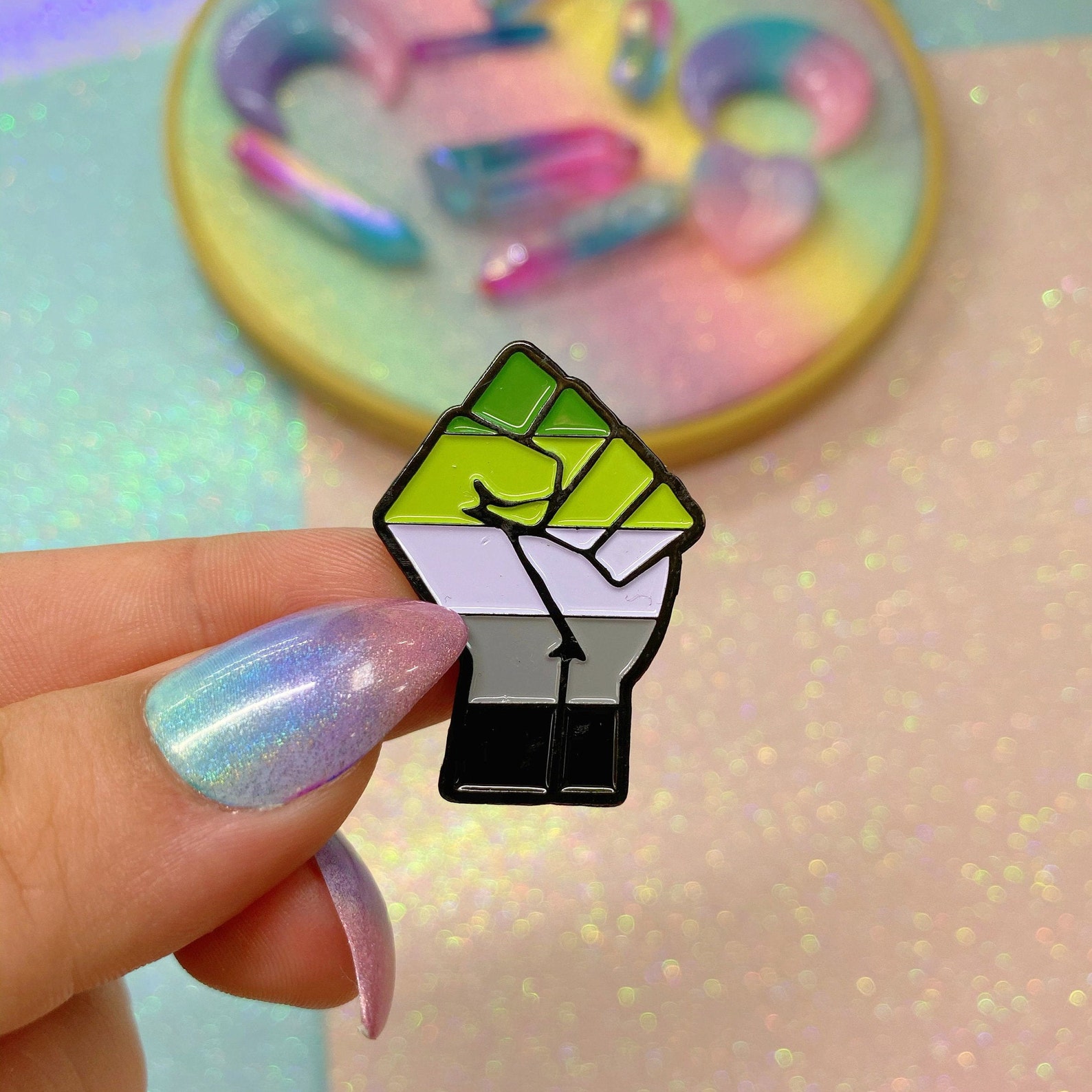 Aromantic Pride Enamel Pin | Etsy