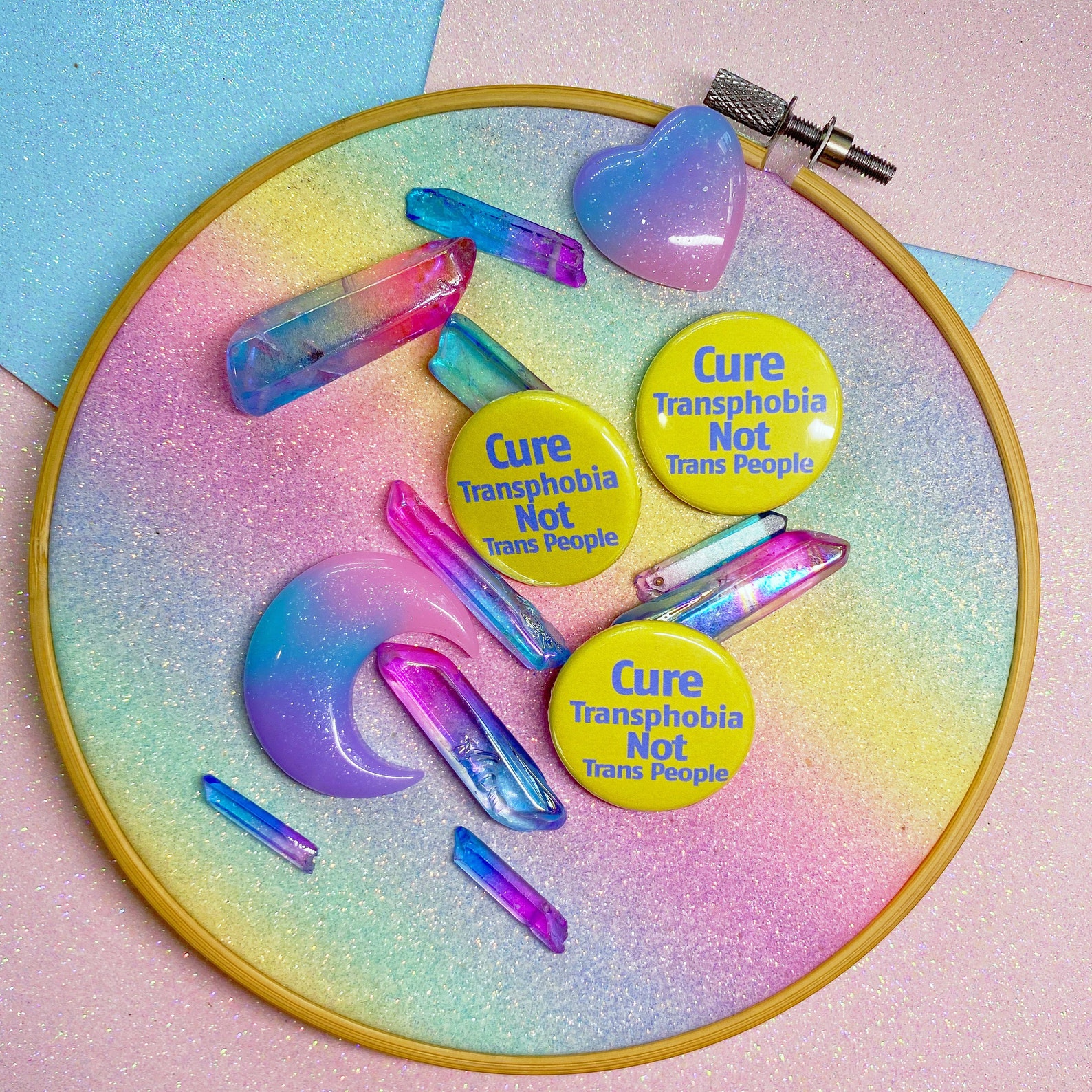 Cure Transphobia Not Trans People Button Badge - Etsy