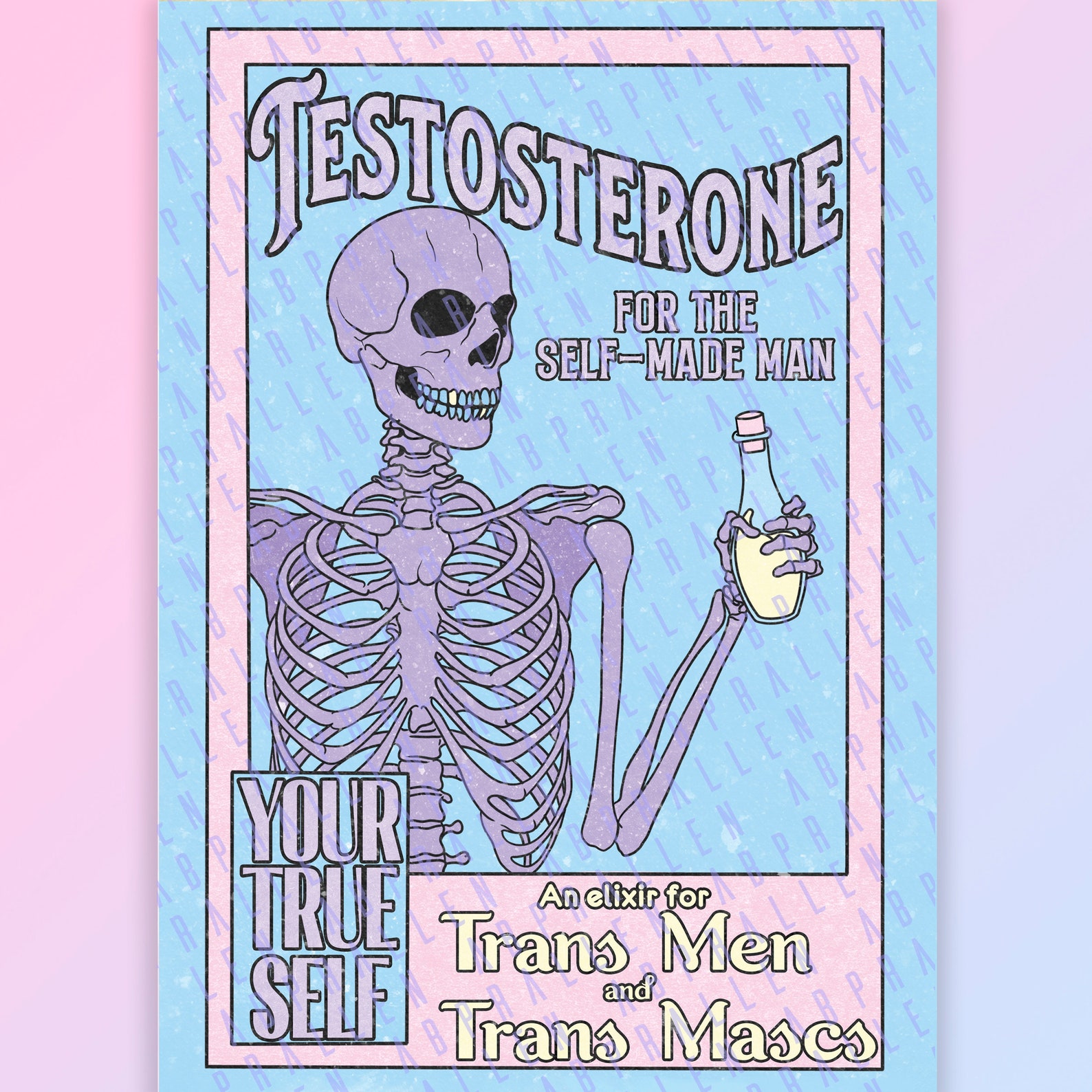 Testosterone Trans Men Art Print - Etsy