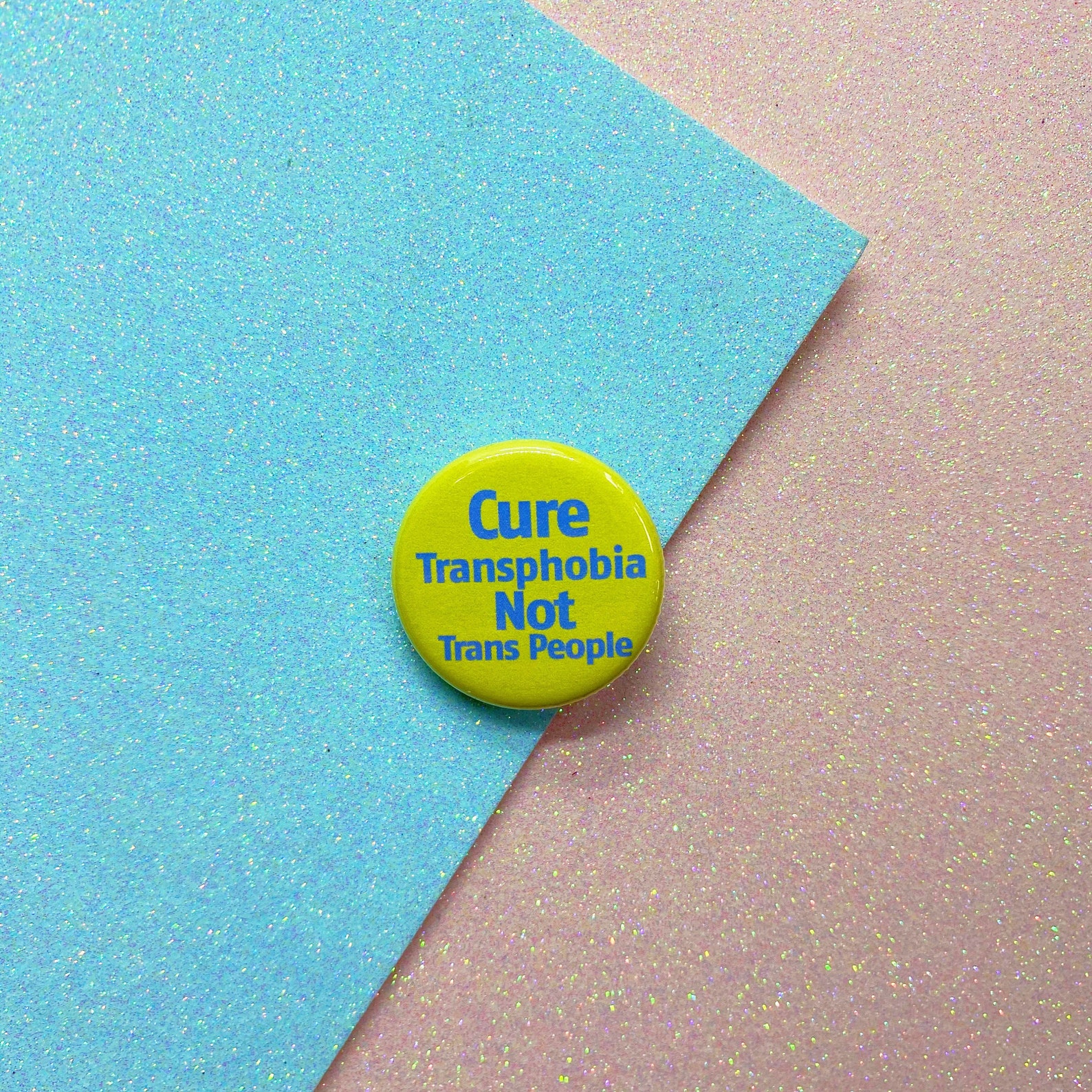 Cure Transphobia Not Trans People Button Badge - Etsy
