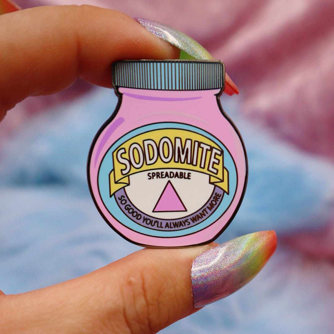 Sodomite Enamel Pin | Queer Enamel Pin | Gay Enamel Pin | Trans Enamel ...