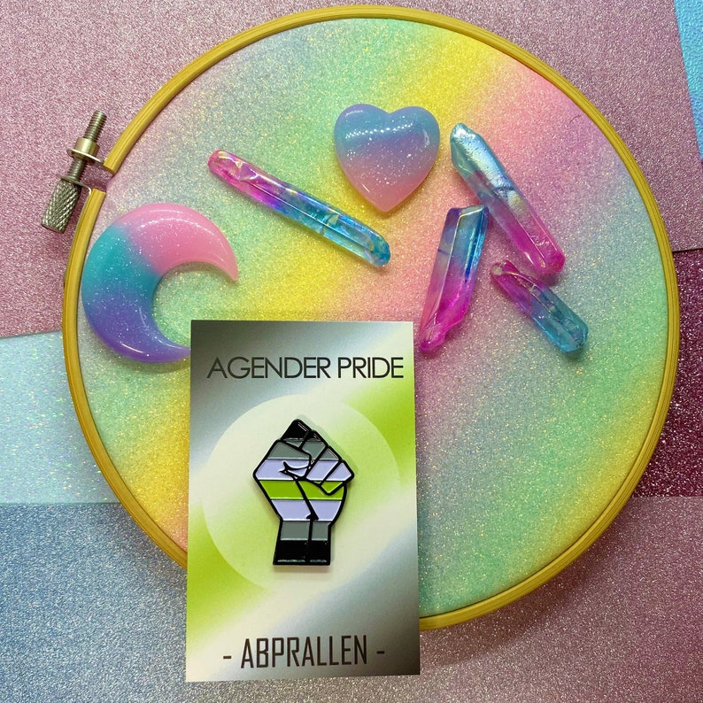 Agender Pride Enamel Pin | Etsy