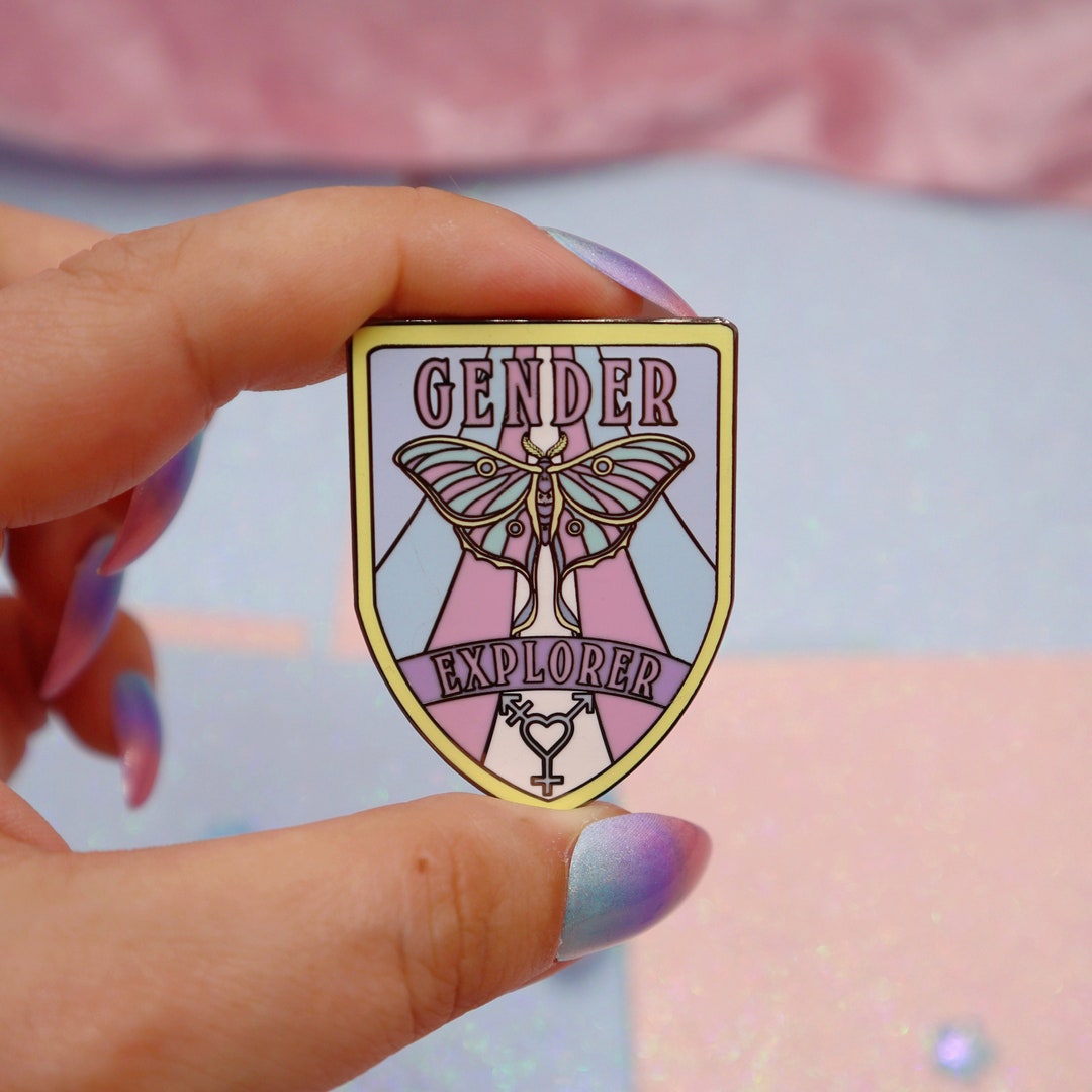 Gender Explorer Enamel Pin - Etsy