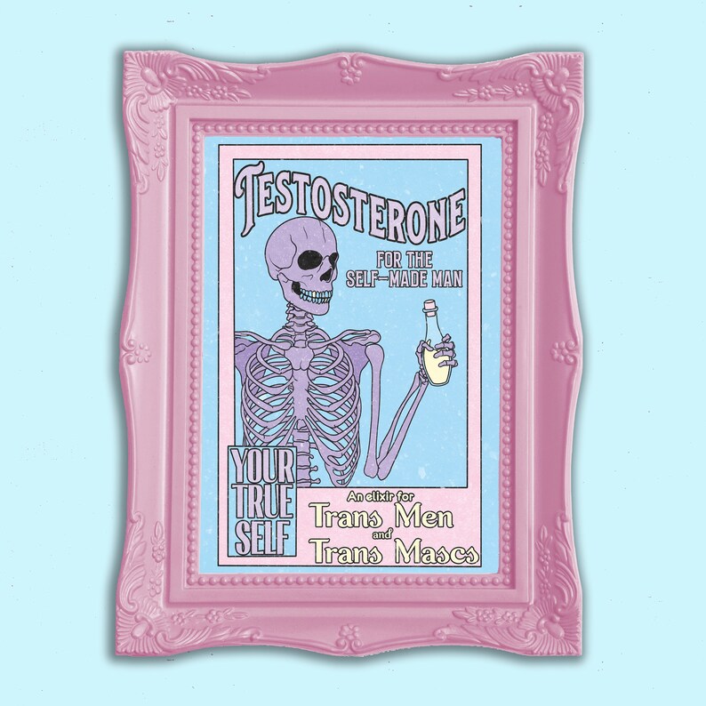Testosterone Trans Men Art Print - Etsy