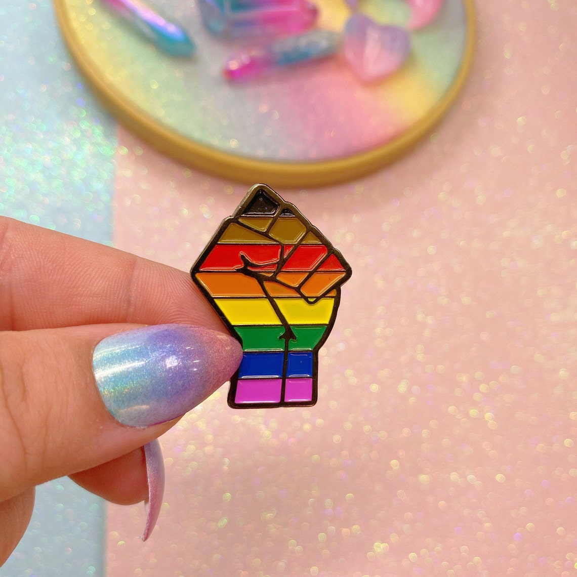 POC LGBT Pride Enamel Pin Philly Pride Pin | Etsy