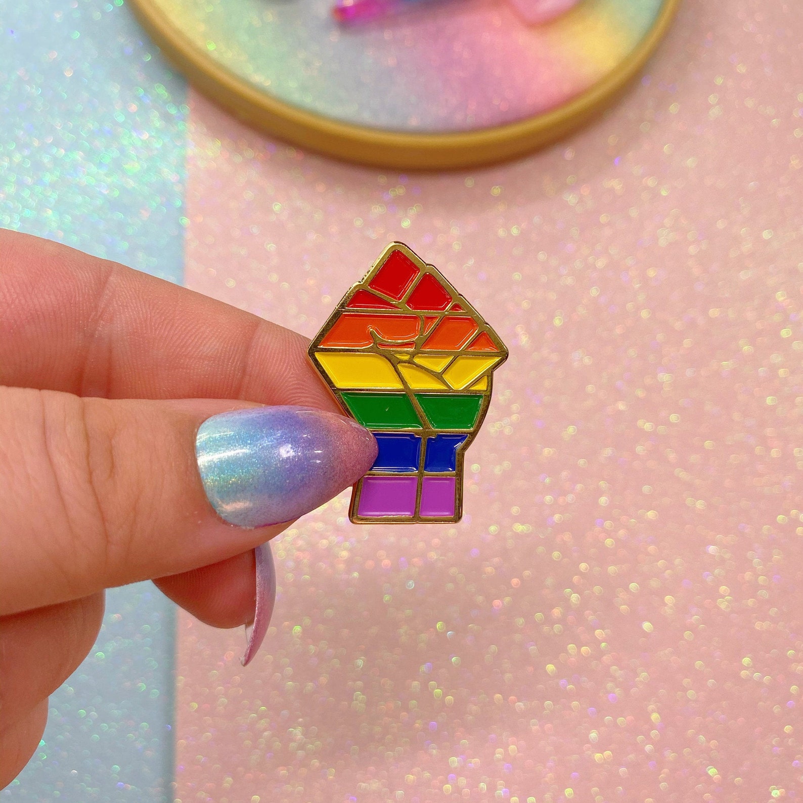 Gay Pride Enamel Pin Lgbt Pride Enamel Pin Rainbow Enamel Etsy