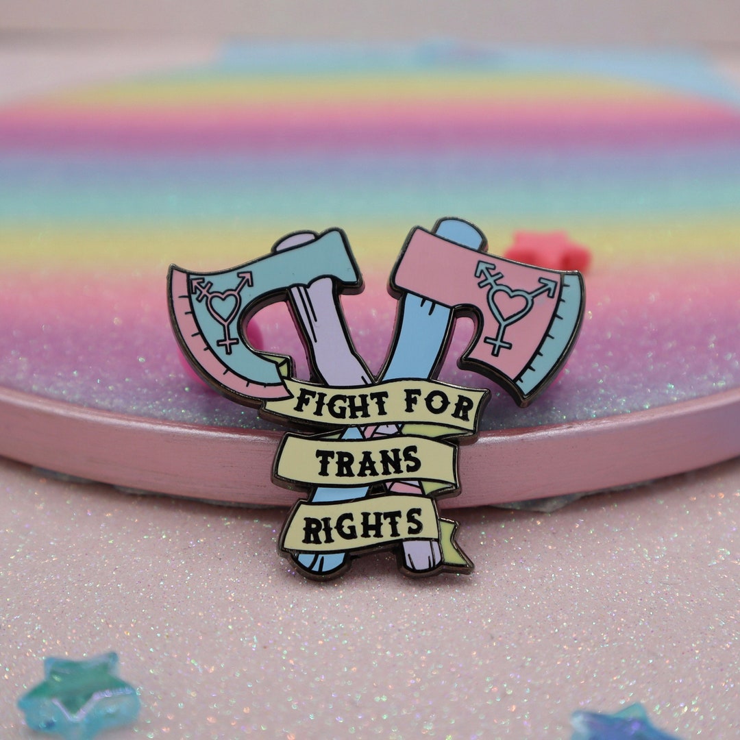 Fight for Trans Rights Enamel Pin | Queer Enamel Pin | Gay Enamel Pin ...