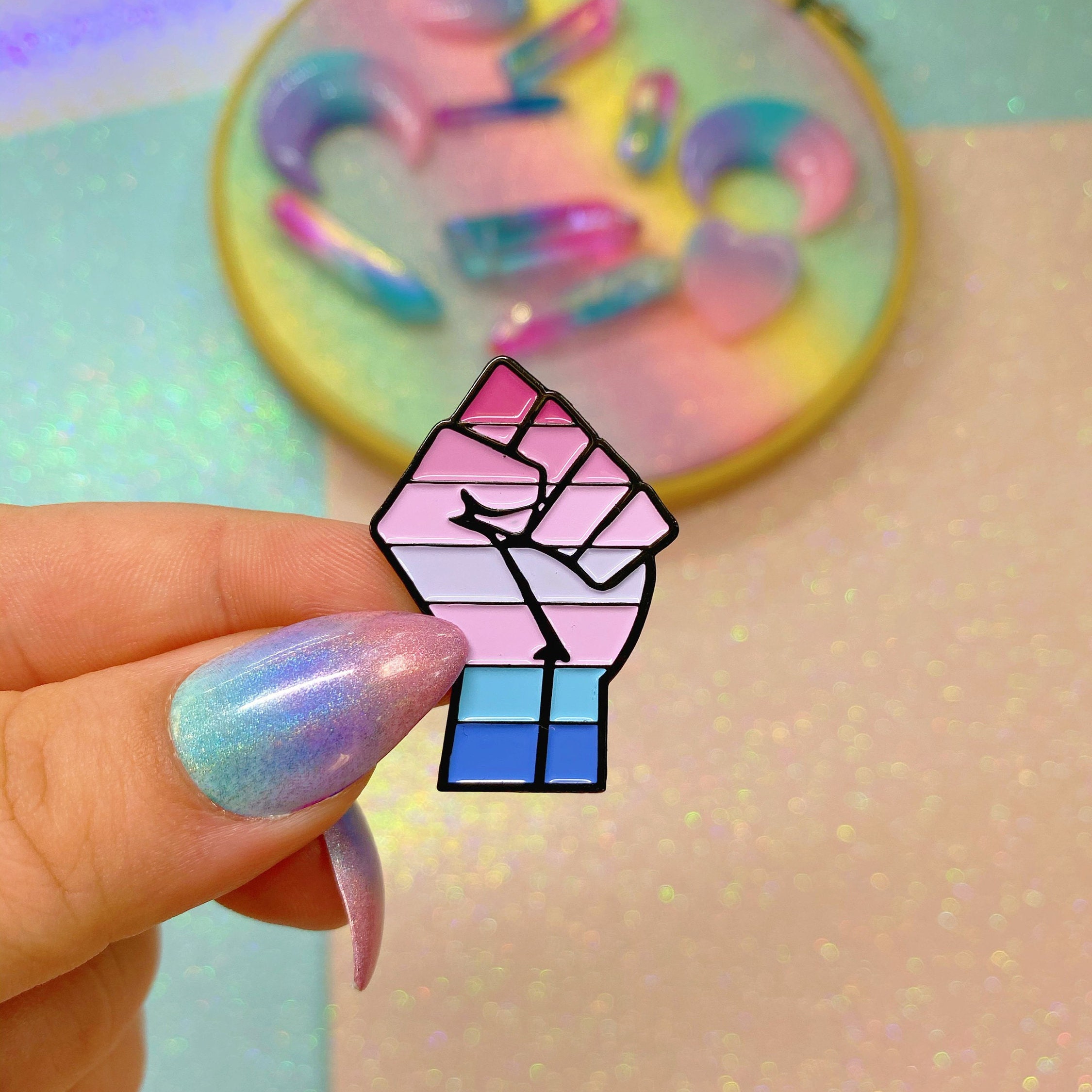 Bigender Pride Enamel Pin - Etsy UK