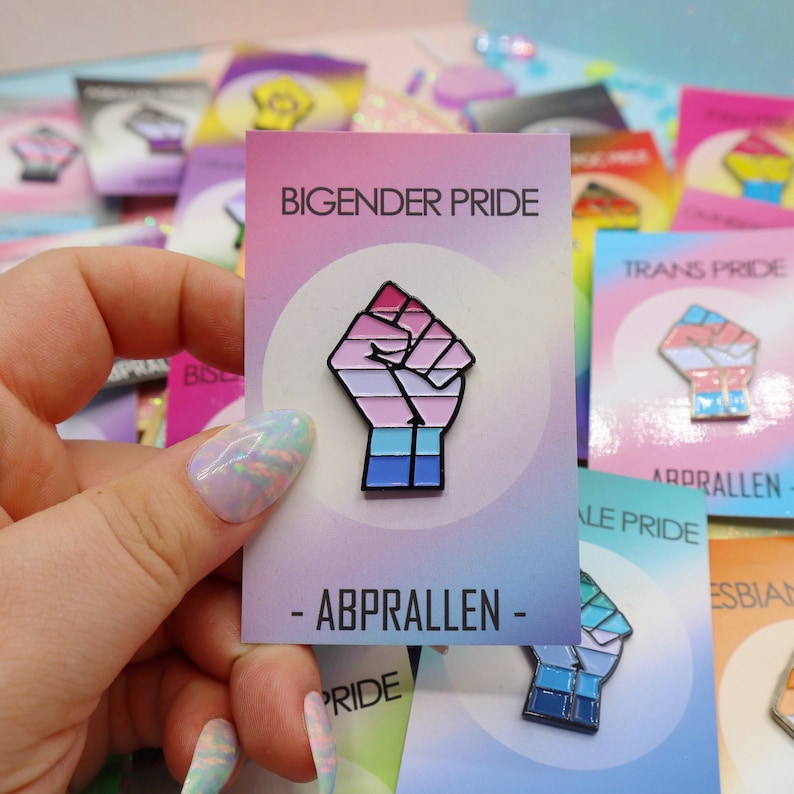 Bigender Pride Enamel Pin | Etsy