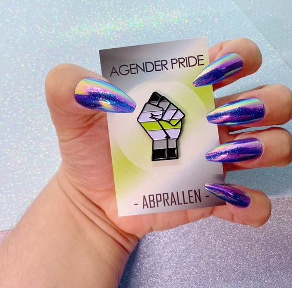 Agender Pride Enamel Pin | Etsy UK