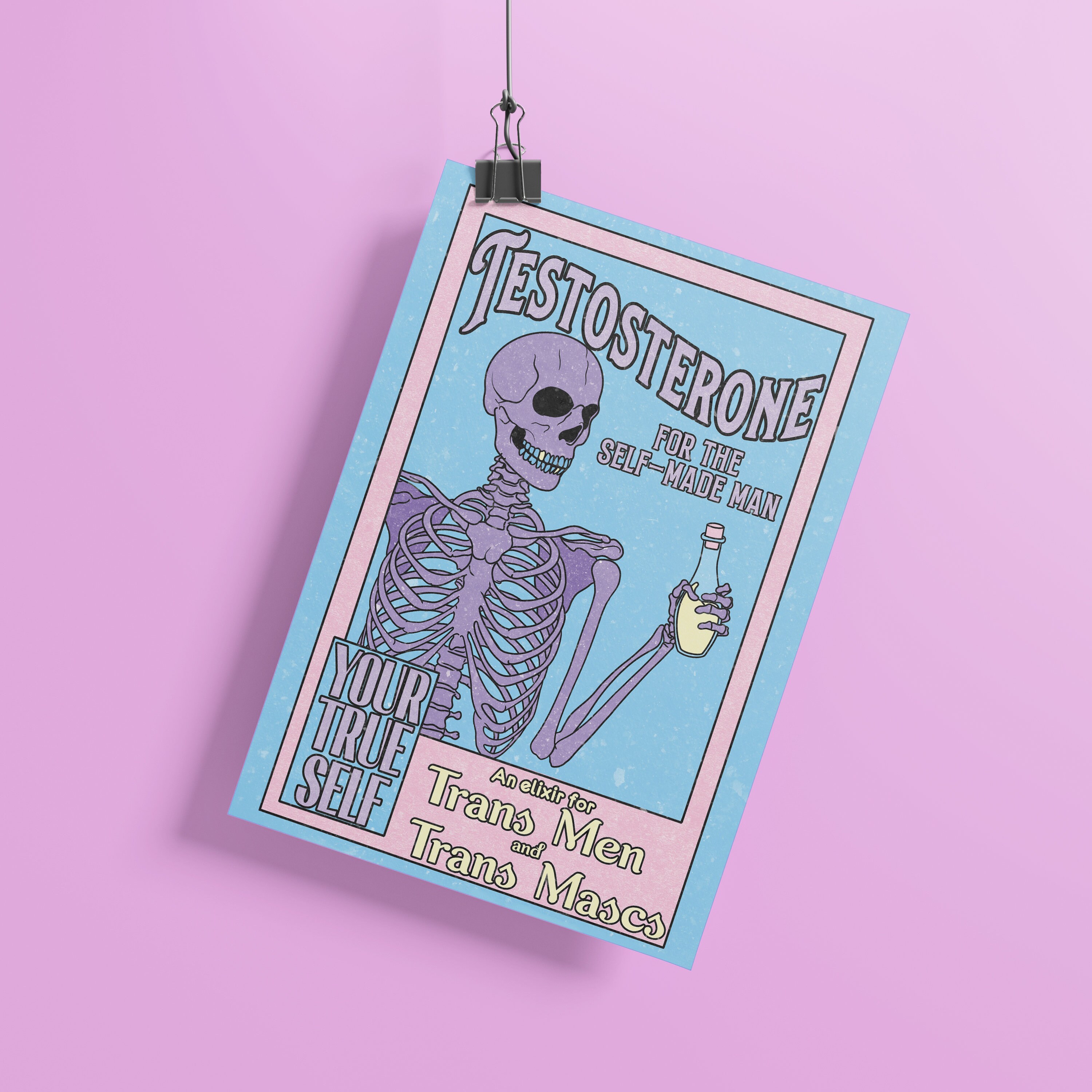 Testosterone Trans Men Art Print - Etsy