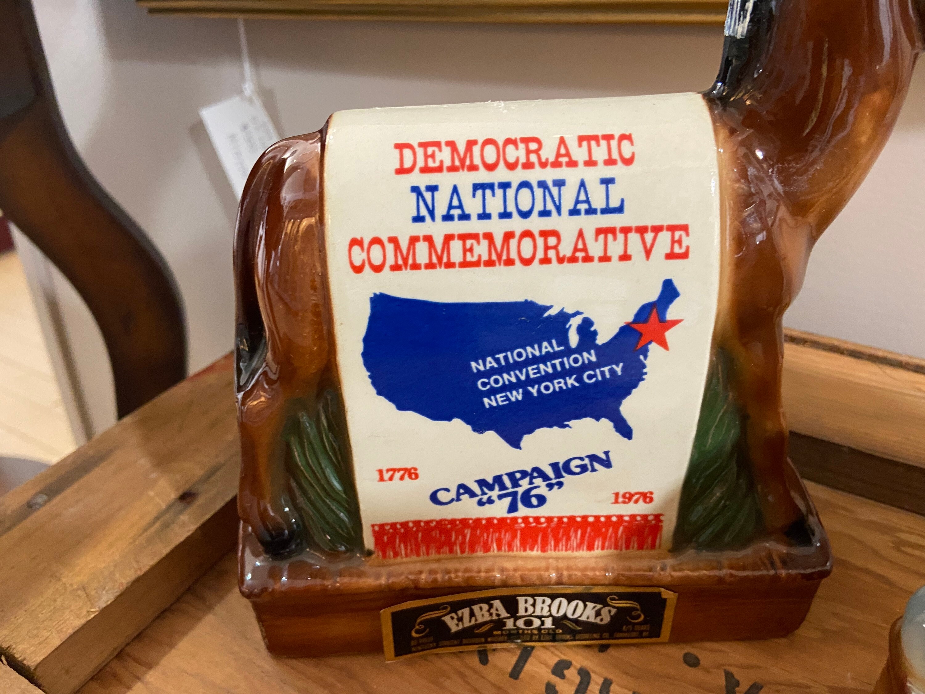 Ezra Brooks 101 Democratic 76 National Campaign Decanter Political ...