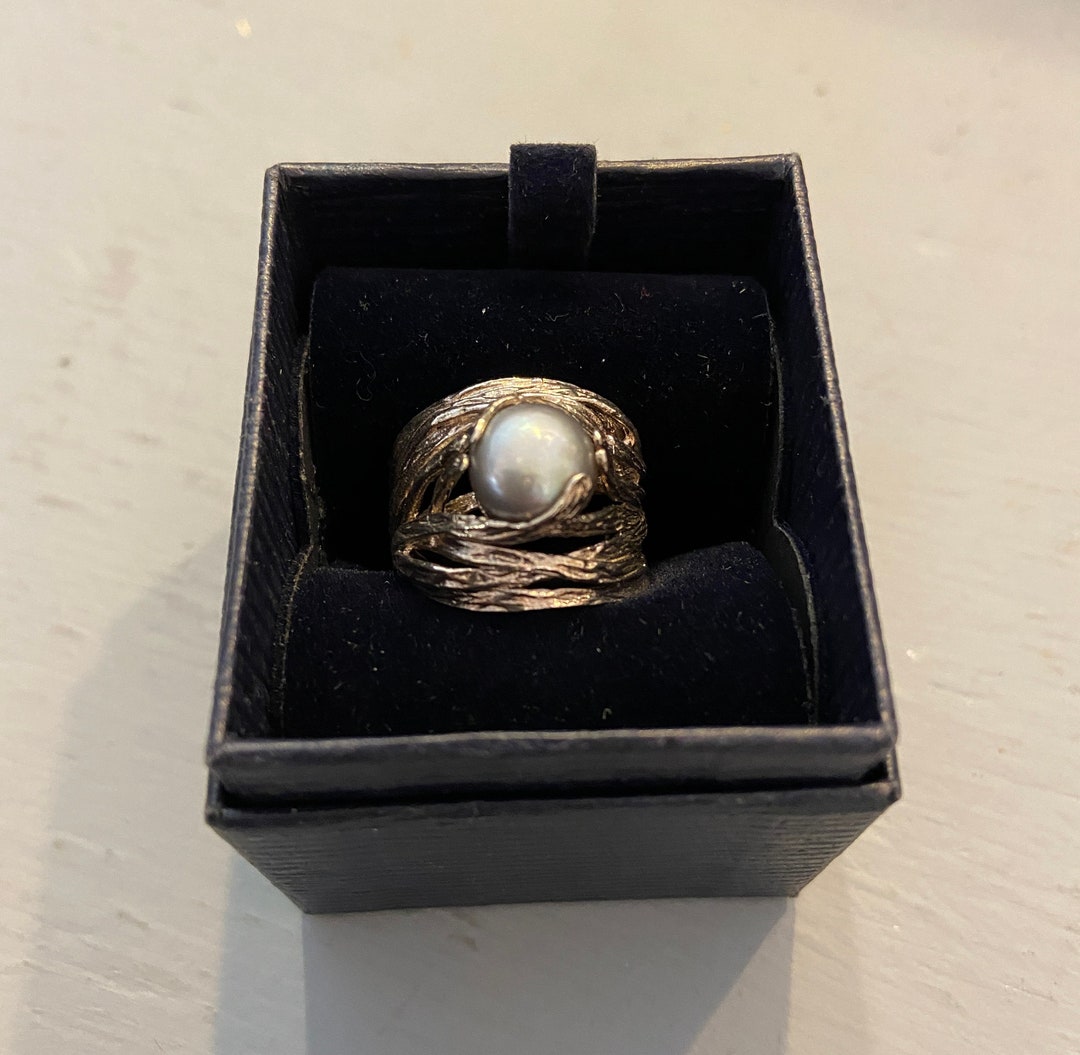 Stauer Holy Land Black Pearl Ring | Fresh Water Cultured Pearl - Etsy