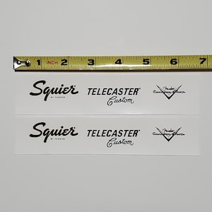 Squier by Fender Tele Style Waterslide Decals for Headstock W/ Custom ...