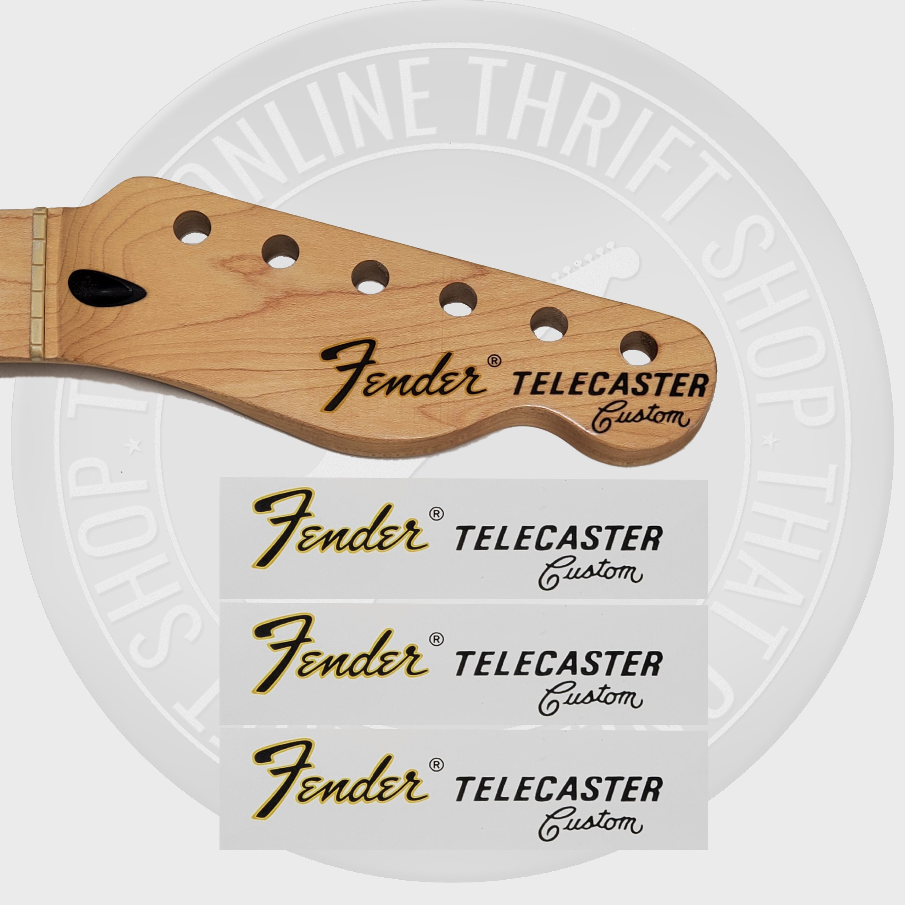 Fender Tele Custom Style Waterslide Guitar Headstock Decals set of 3 - Etsy