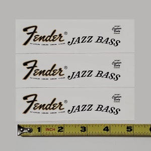 Fender Jazz Bass Waterslide Guitar Headstock Decals (set of 3) - Etsy