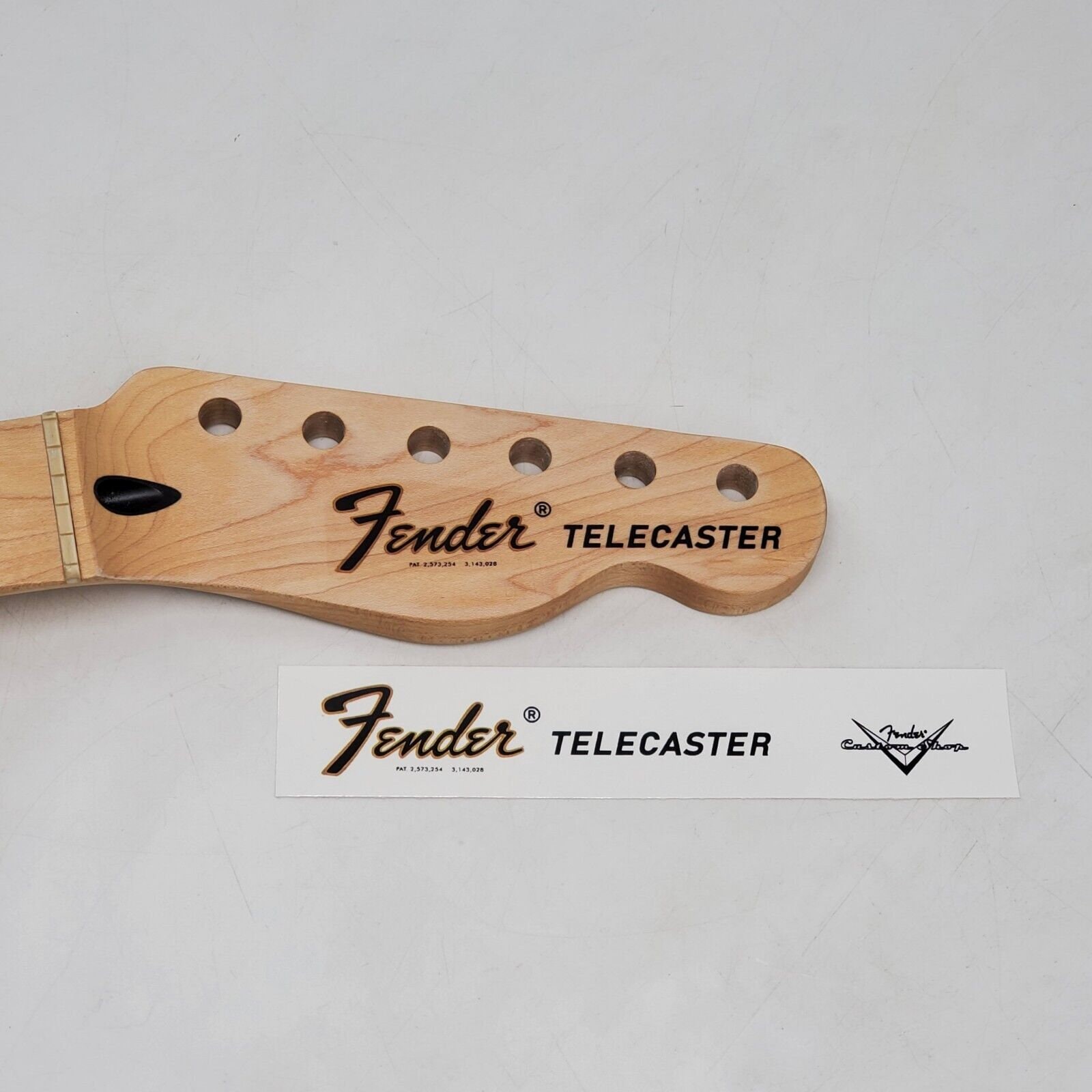 Fender Tele Style Waterslide Decals for Headstock W/ Custom Shop Logo ...